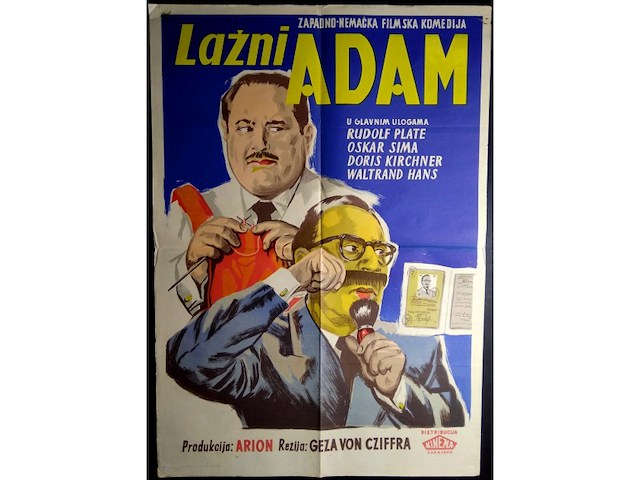 LAŽNI ADAM (1955) Oskar Sima FILMSKI PLAKAT