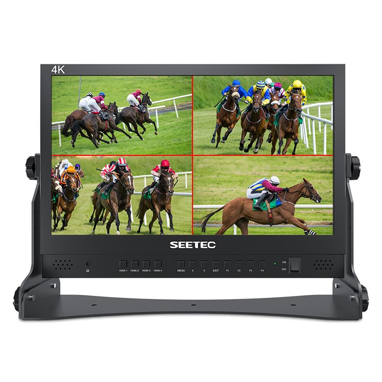 Seetec ATEM156 15.6" Live Streaming Broadcast Director Monitor 4 HDMI Input/Output Quad Split Display