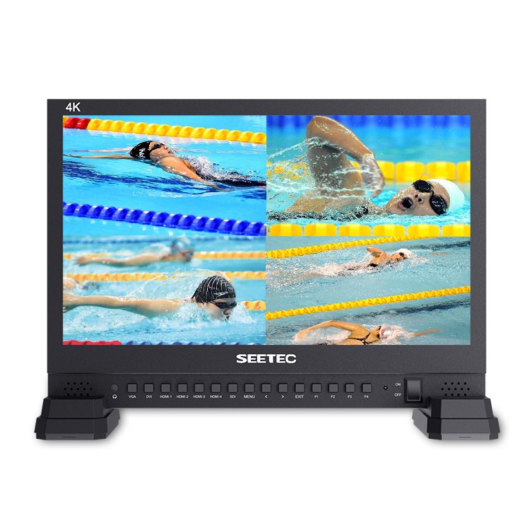 Seetec 15.6" 4K Broadcast IPS UHD Monitor 4xHDMI Quad Split Display 4K156-9HSD