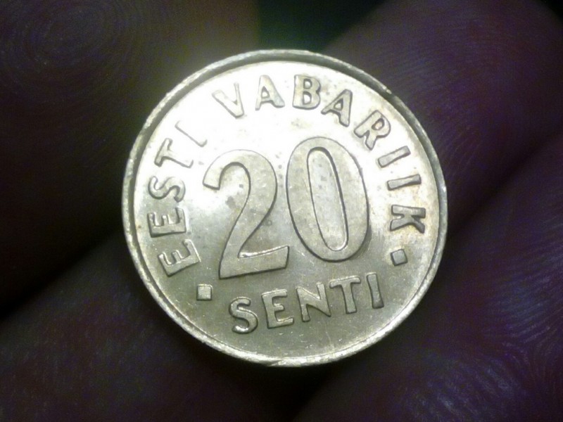 Estonija, 20 senti 1992