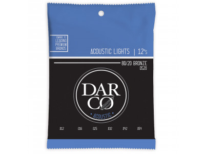 Martin Darco D 520 Acoustic 80/20 Bronze 012-054
DARCO® ACOUSTIC GUITAR STRINGS 80/20 BRONZE