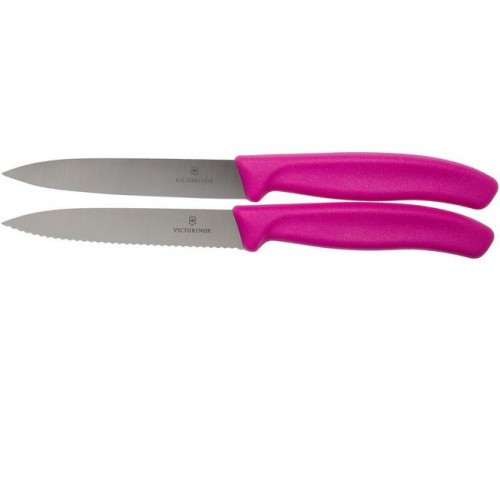 Victorinox kuhinjski nož set reckavi+ravni roze