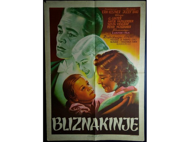 BLIZNAKINJE (1950) Josef Baky FILMSKI PLAKAT