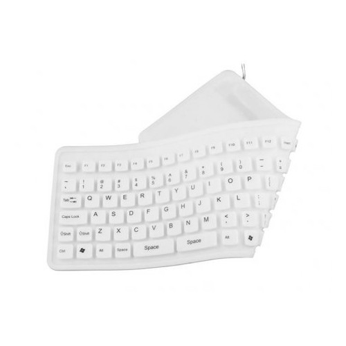 Silikosnka USB tastatura Esperanza bela EK126W