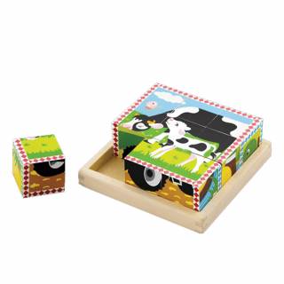 Drvene kocke puzzle-farma 31253