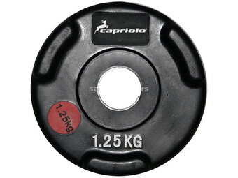 Gumirani čelični teg 1.25kg 30mm 291440