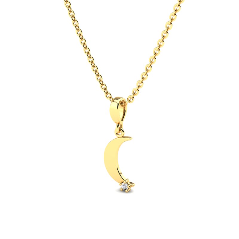 Zlatna ogrlica sa cirkonom Moonlight