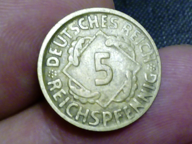 5 pfennig 1925 D