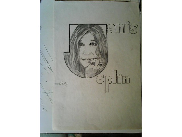 GRAFIKA  CRTEŽ JANIS JOPLIN