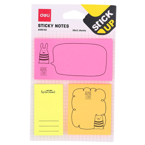 Sticky notes Neon set 50lista EA55502, Deli