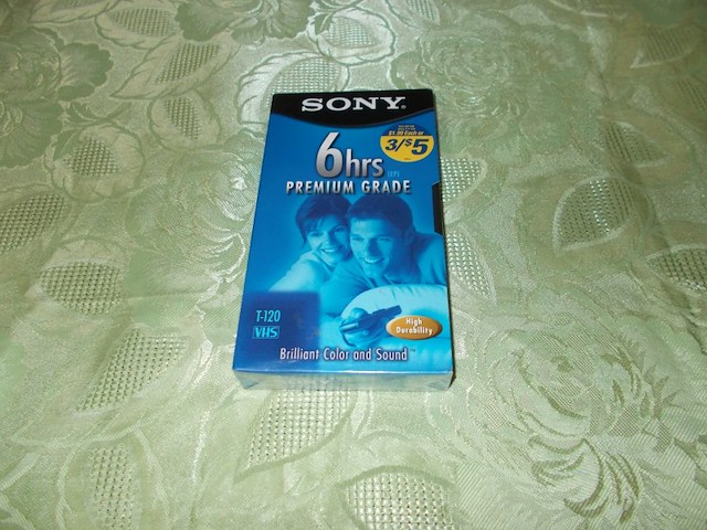 Sony T-120VL - VHS kaseta - 6 hrs - 360 minuta - NOVO