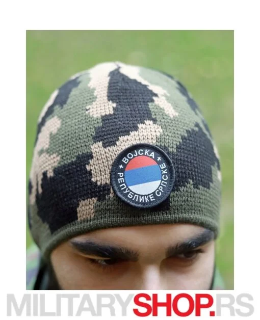 Maskirna Zimska Kapa Sa Natpisom Vojska Republika Srpske