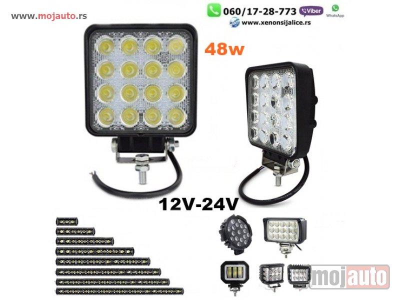 LED FAR 11CM X 11CM 48W RADNI FAR WORKING LIGHT RADNO SVETLO DZIP KVAD PROGRAM