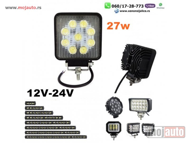 LED FAR 10CM X 10CM 27W RADNI FAR WORKING LIGHT RADNO SVETLO DZIP KVAD PROGRAM