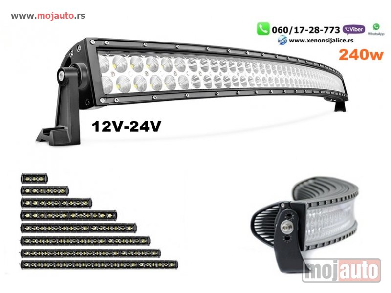 LED BAR KRIVI 40'' 105CM 240W LED FAR LED RADNI FAR LED WORKING LIGHT