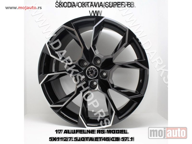 17 ALUFELNE ŠKODA RS 5X112/7,5JOTA /ET45/CB 57,1