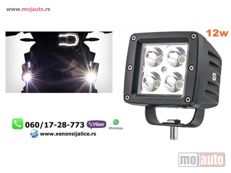 UNIVERZALNI LED FAR ZA MOTORE 12W LED MOTO FAR 8CM X 7,5CM