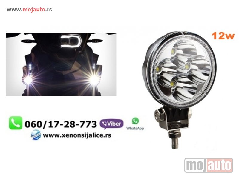 UNIVERZALNI LED FAR ZA MOTORE 12W LED MOTO FAR 8CM