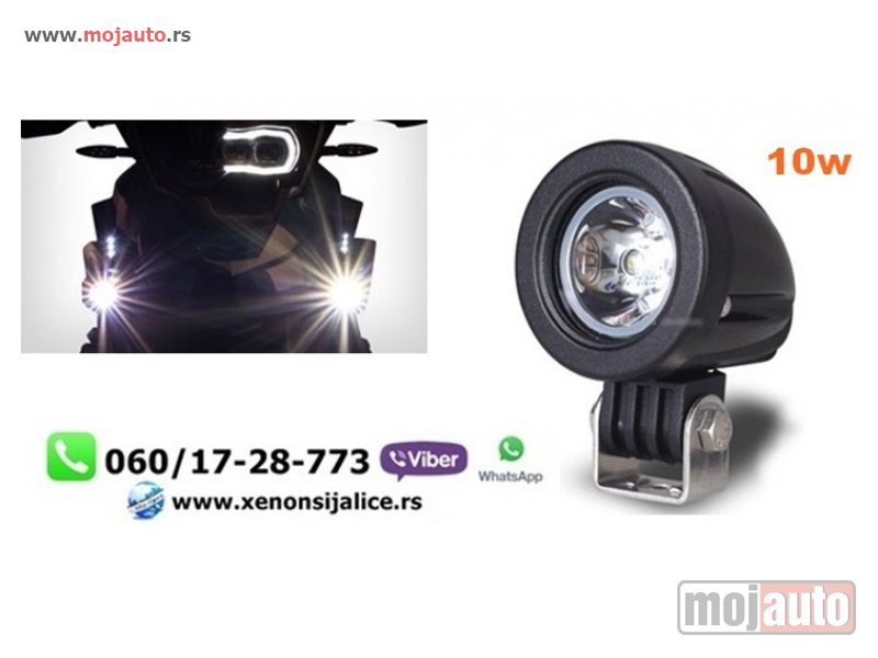 UNIVERZALNI LED FAR ZA MOTORE 10W LED MOTO FAR 5,5CM