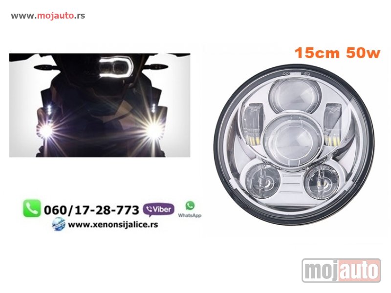 LED FAR ZA MOTORE UNIVERZALNI LED MOTO FAR 15CM 50W