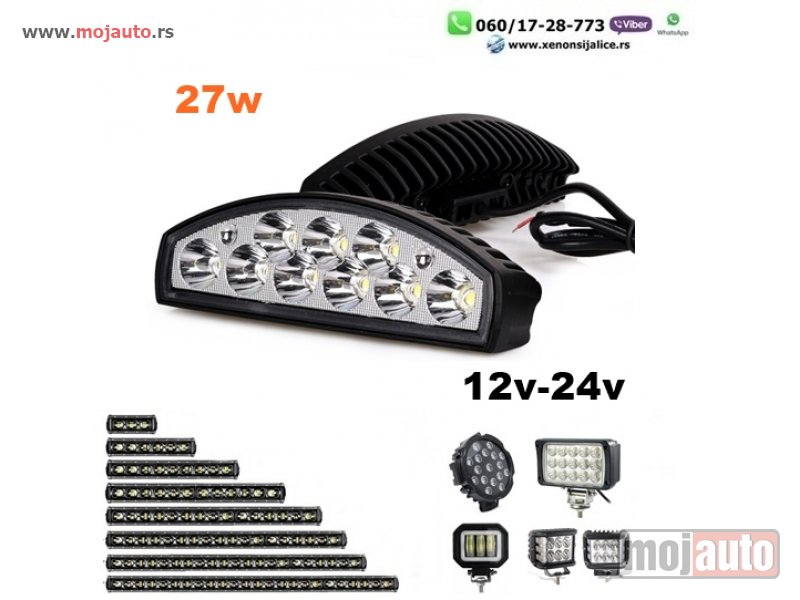 LED FAR 15CM X 5CM 27W RADNI FAR WORKING LIGHT RADNO SVETLO DZIP KVAD PROGRAM