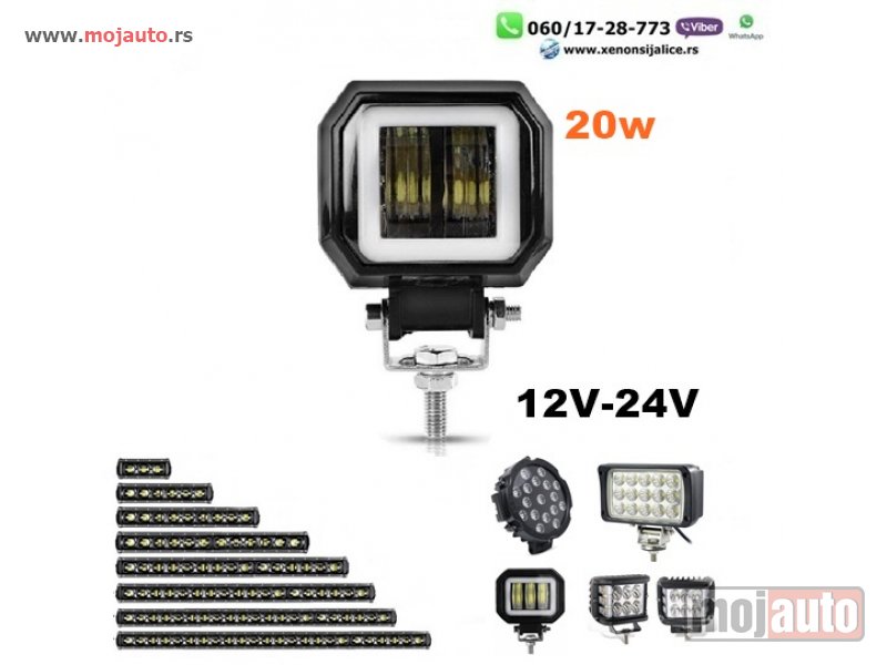 LED FAR 6CM X 7CM 20W RADNI FAR WORKING LIGHT RADNO SVETLO DZIP KVAD PROGRAM