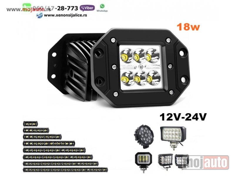 LED FAR 12CM X 9CM 24W RADNI FAR WORKING LIGHT RADNO SVETLO DZIP KVAD PROGRAM