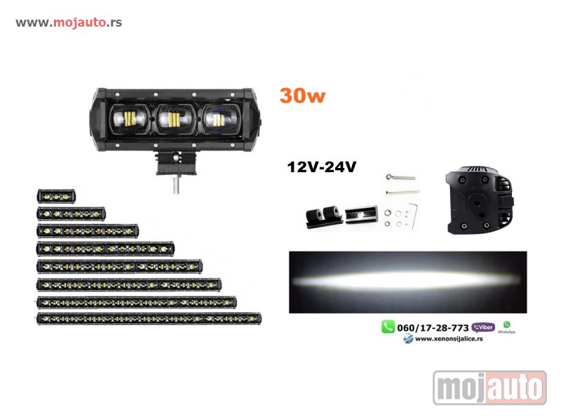 LED BAR 9D 8'' 22CM 30W LED FAR LED RADNI FAR LED WORKING LIGHT