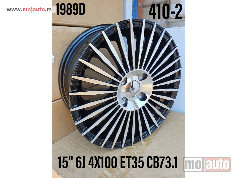 15 alufelne 4x100/6jota/et35/cb 73,1. za vw golf 2,seat ibizu,mazdu.