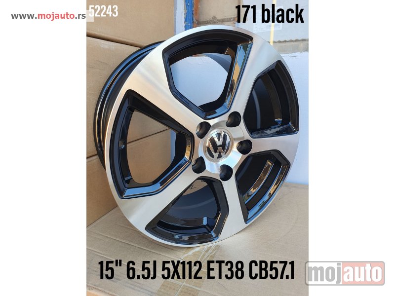 15 alufelne 5x112/6,5j/et38/cb 57,1. za vw,seat,škodu. .