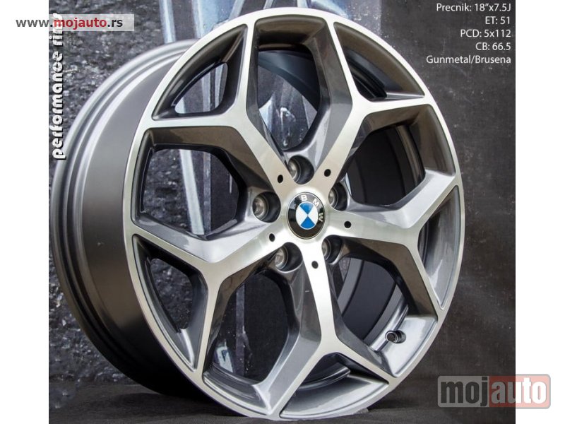 18 alufelne bmw 5x112/7,5jota/et51/cb 66,5. za novije generacije bmw x1,x2,x3,gt.