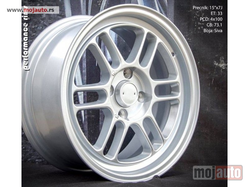 bbs 15 alufelne 4x100/7jota/et33/cb,73,1. odgovara za bmw kockicu,golf2,3,seat ibizu