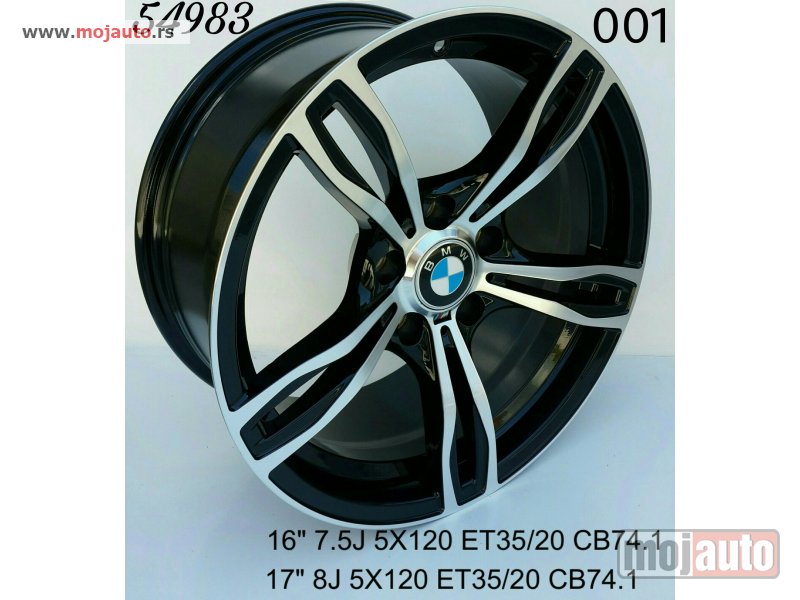 16 alufelne bmw 5x120/7,5jota/et35/cb 72,6. model broj:1.