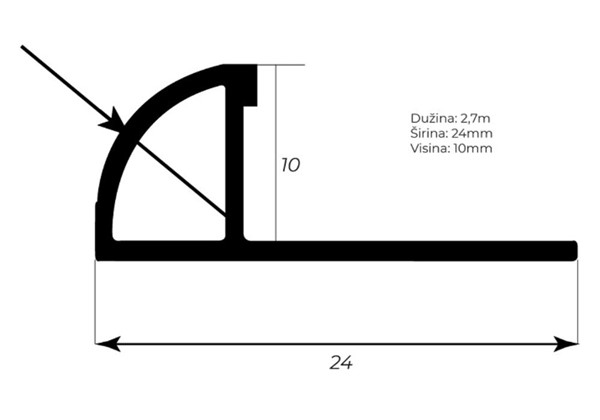 NX GER LAJSNA PVC 10MM SV.SIVA