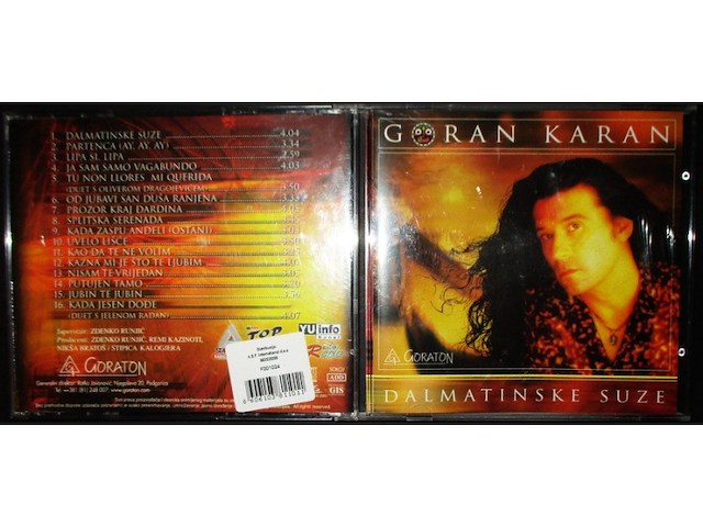 Goran Karan-Dalmatinske Suze 16 Hitova (2001) CD