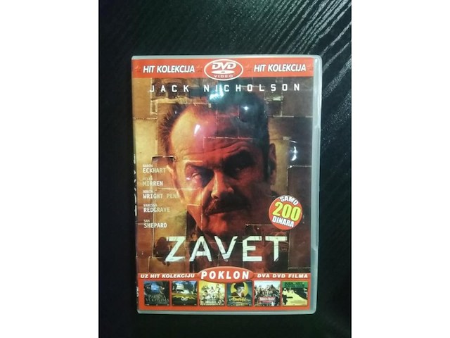 DVD na poklon Zavet / Jack Nicholson