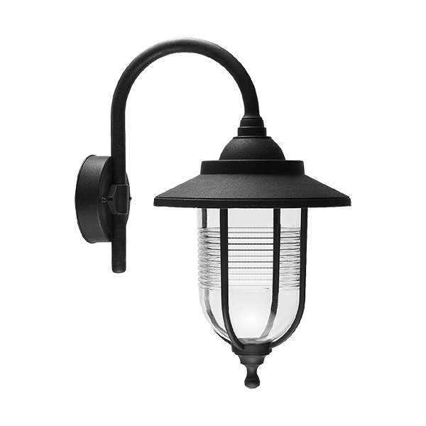 JEREMY LANTERN DOWN 1XE27 BLACK IP44