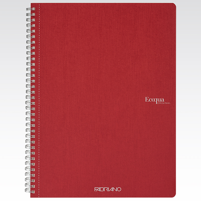 Sveska spirala A4 karo 70L 90g EcoQua Fabriano 19290103 tamno crvena (cherry)