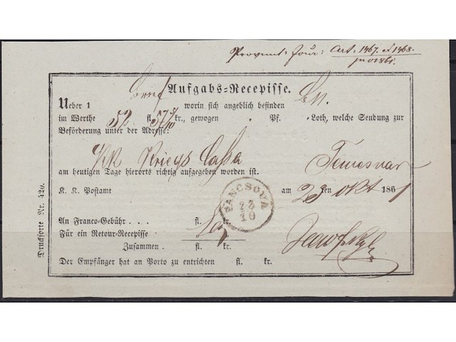 Austrija 1861 Pancevo recepis