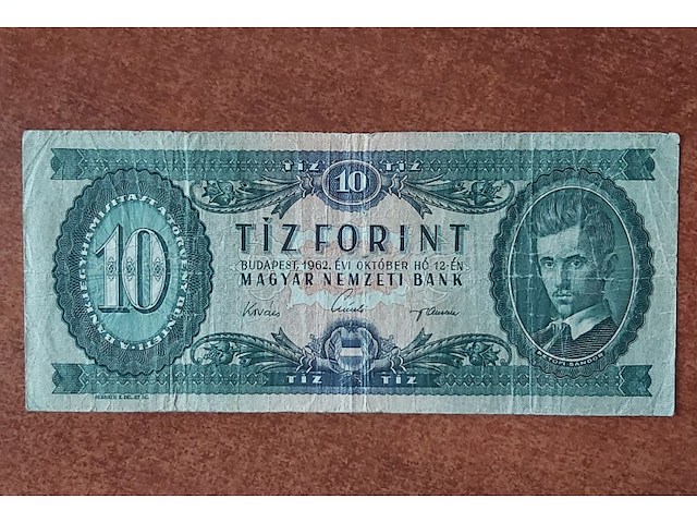 10 FORINT 1962