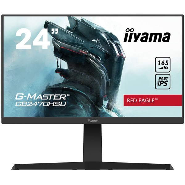 Iiyama Monitor Gaming GB2470HSU-B1 23.8'' Flat 165Hz IPS 1920x1080 0.8ms 250 cdm˛ 1100:1 80M:1 1xHDMI, 1xDP, USB-Hub, HDCP, HAS, Tilt, Pivot, 3y ( GB2470HSU-B1 )