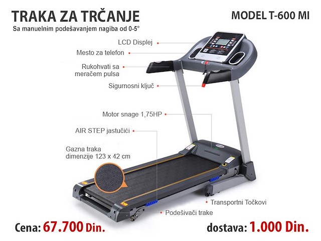 Traka za trčanje Model: T600-MI