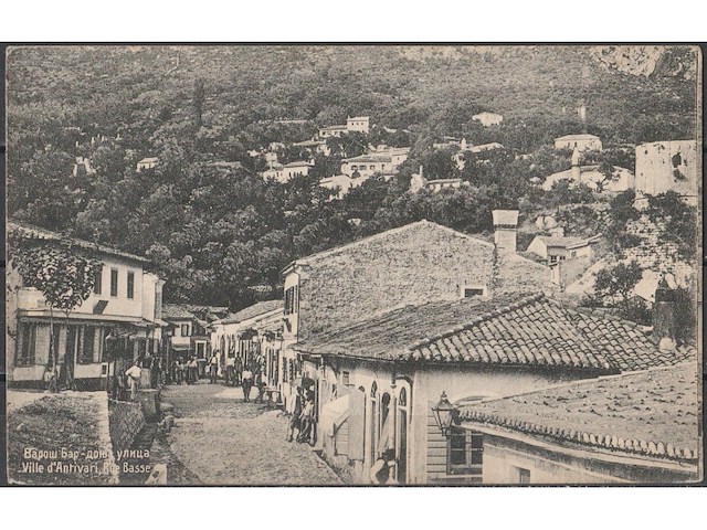 Crna Gora - Bar / varos,donja ulica / 1921