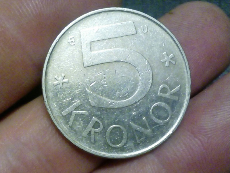 Svedska, 5 kruna 1983