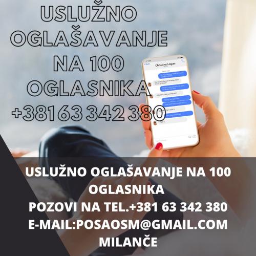 Uslužno internet oglasavanje na 50-100 oglasnika