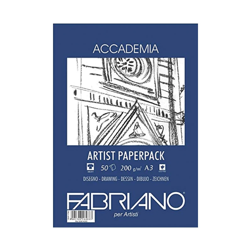 Papir Accademia A4 200g pk100 Fabriano 50814200