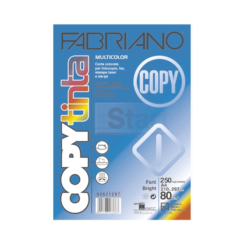 Fotokopir papir Copytinta A4 80g pk250 Fabriano 62621297 jarko mešani 5boja