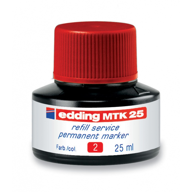 Refil za permanent markere E-MTK 25, 25ml Edding crvena