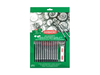 Set Olovka grafitna 5H-6B+pribor Academy Derwent 2305679 blister