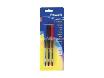 Olovka hemijska StickPro pk3 Pelikan 913053 sortirano blister